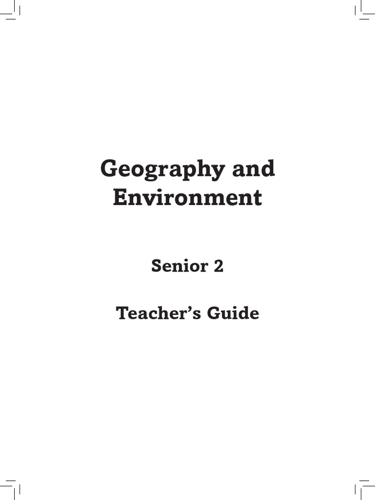 Geography and Environment S2 TG | PDF | Learning | Teachers