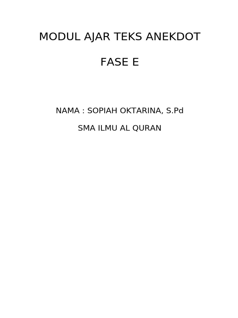 Modul Ajar 1 Pertemuan Bindo | PDF