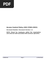 Access Control Policy Template | PDF | Access Control | User (Computing)
