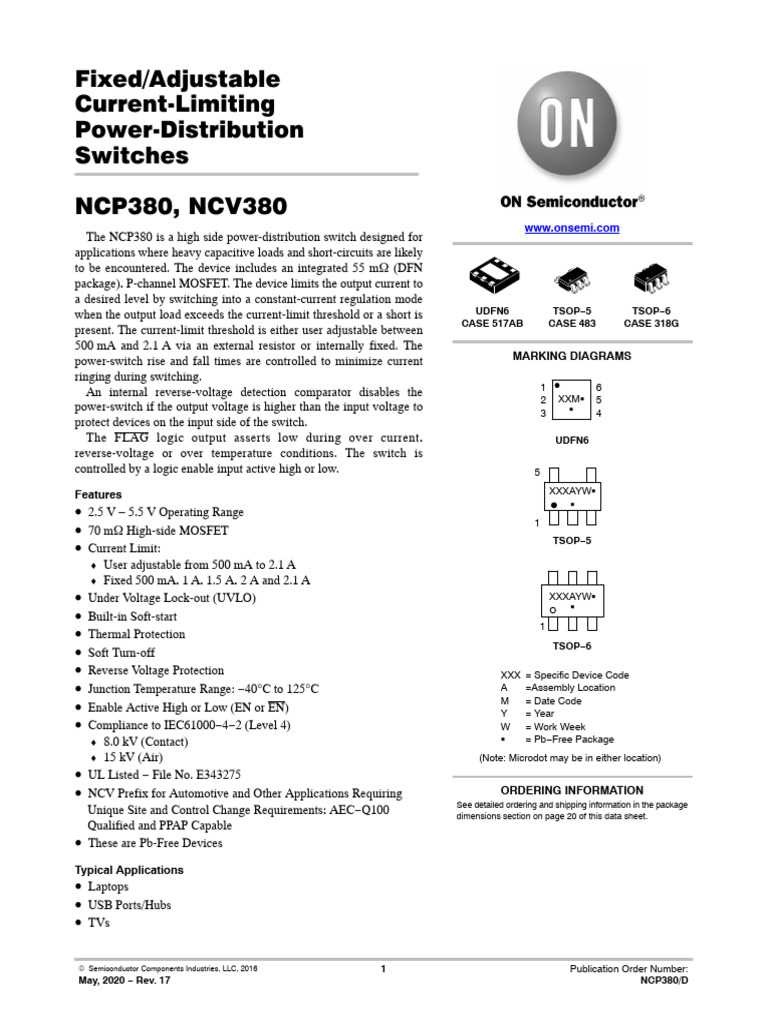 NCP380 D-1509408 | PDF | Mosfet | Electric Power