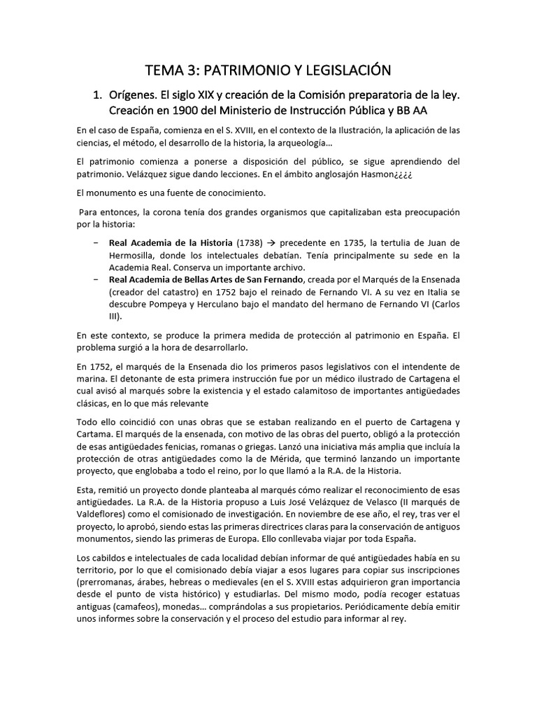 TEMA 3 Patrimonioo | PDF | Ciencias sociales | Historia
