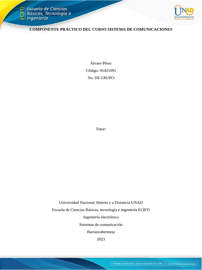 Componente Practico - Sistemas de Comunicaciones | PDF | Modulación | Modulación de frecuencia