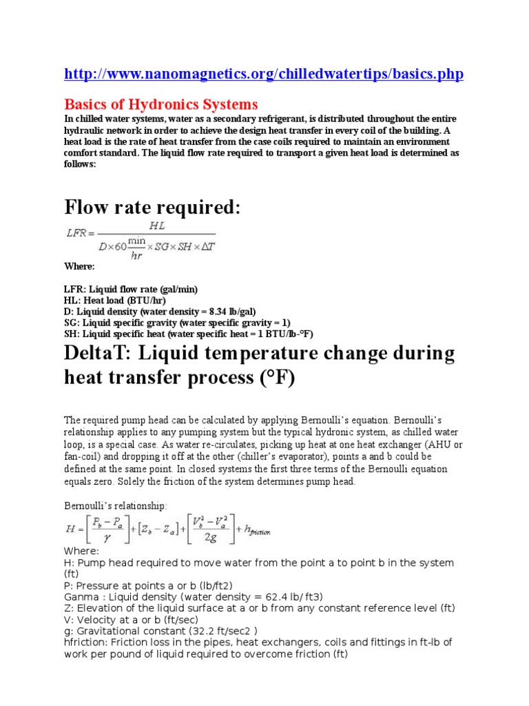 Hydronic System Basics for Chilled Water | PDF | Valve | Dynamics ...