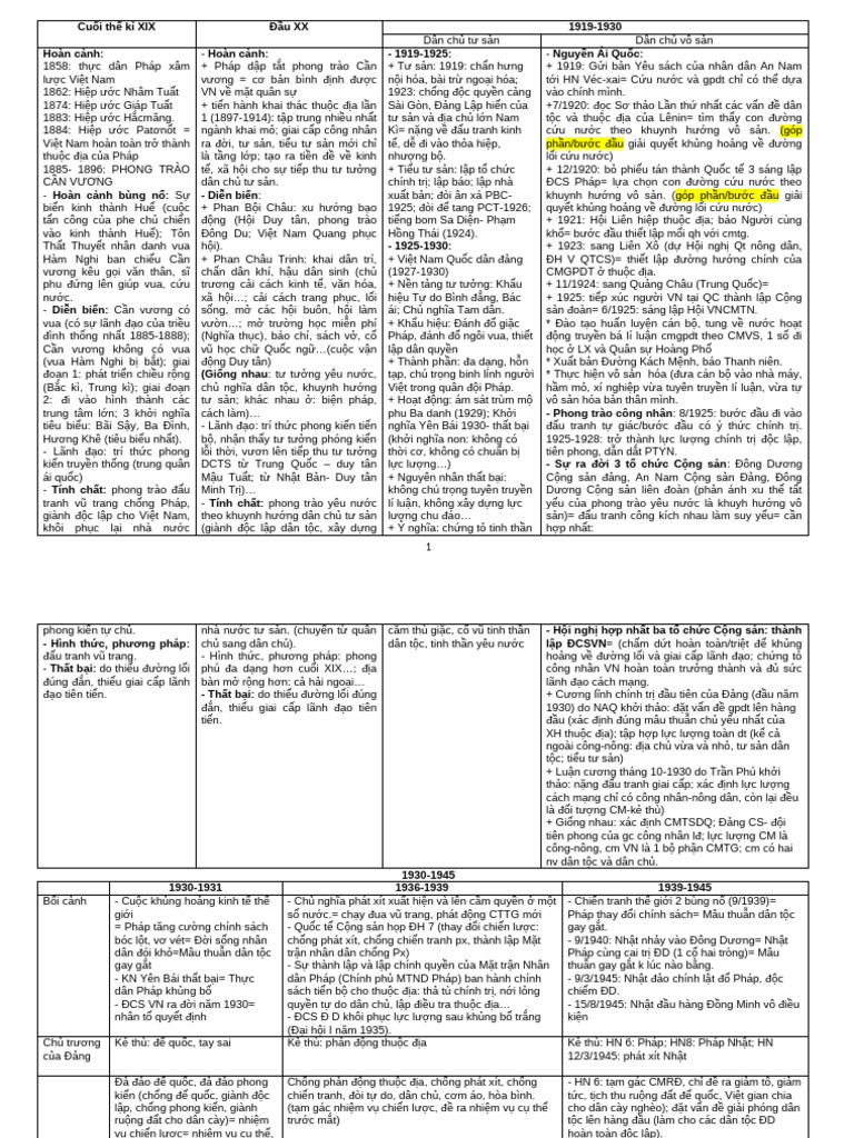 Hệ Thống LSVN Cuối Thế Kỉ XIX-1975 | PDF