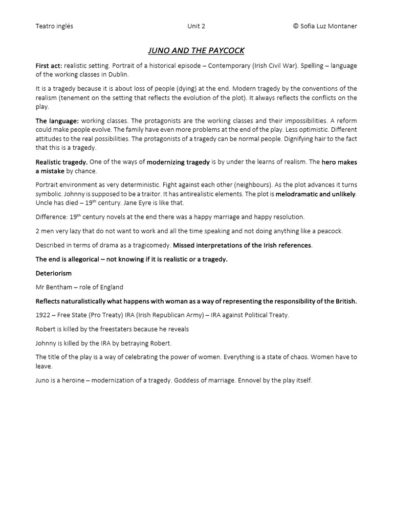 Juno and The Paycock | PDF | Classics | General Fiction