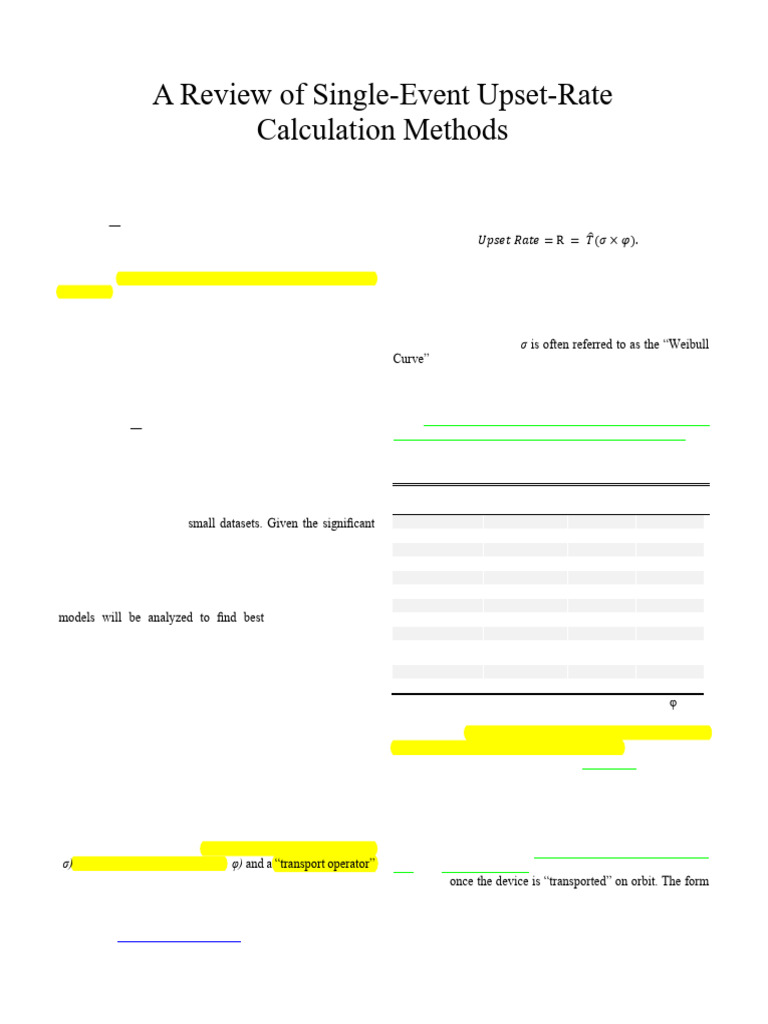 2024 A Review of Single-Event Upset-Rate Calculation Methods | PDF | Cross Section (Physics ...