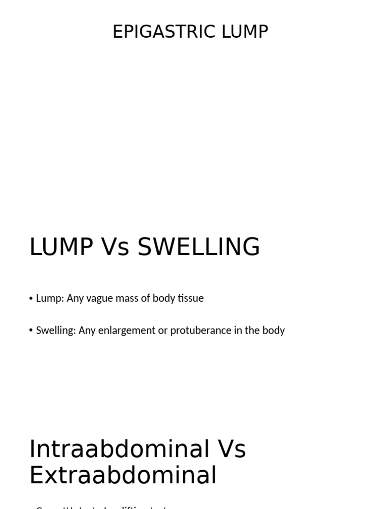 Case Based Discussion - Epigastric Lump | PDF | Abdomen | Edema