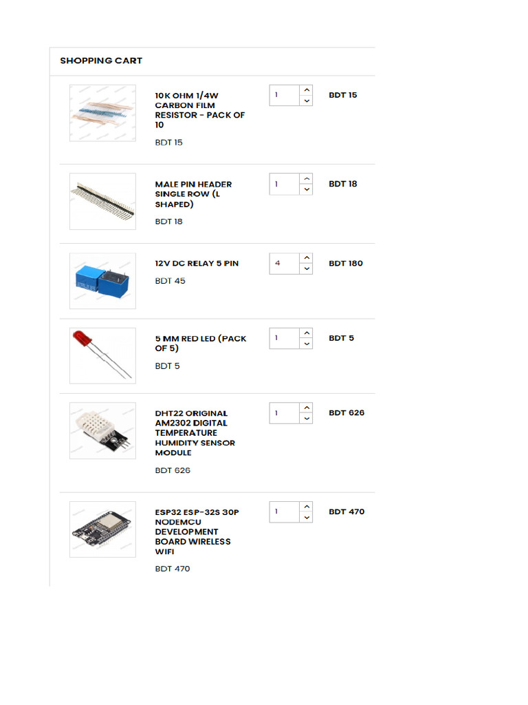 Parts List | PDF