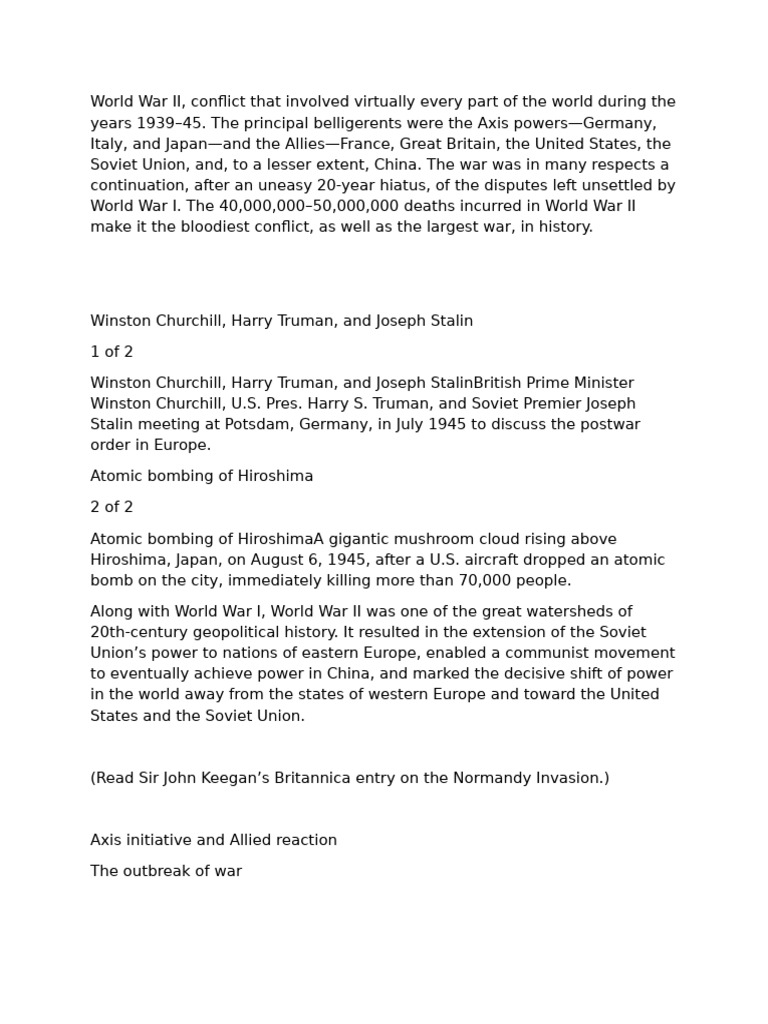 World War II | PDF | Blitzkrieg | Division (Military)