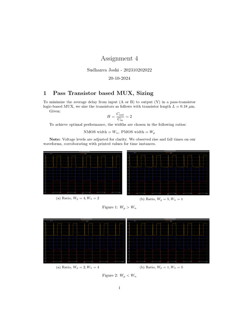 Pass Transistor MUX Design and Analysis | PDF | Electronic Design ...