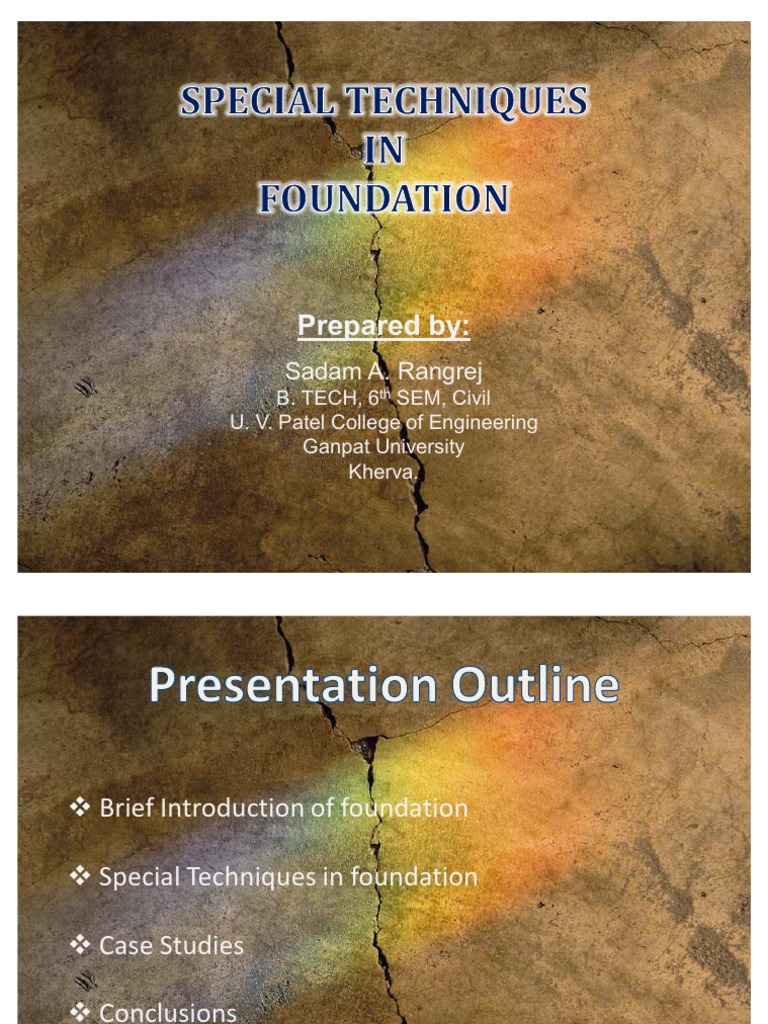Special Techniques in Foundation | PDF | Technology & Engineering