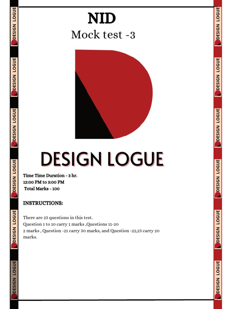 Nid Mock Test | PDF