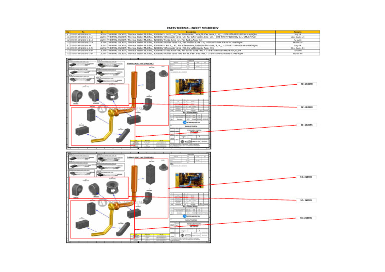 Thermal Jacket MF420EXHV (Assy & Partial) | PDF | Engineering ...