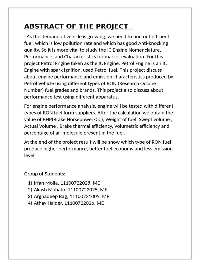 Abstract of The Project | PDF | Technology & Engineering