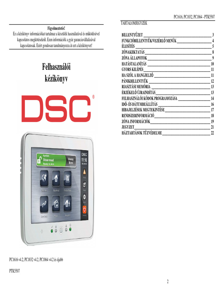 Felhasznaloi Kezi Konyv 42 Ptk5507 | PDF