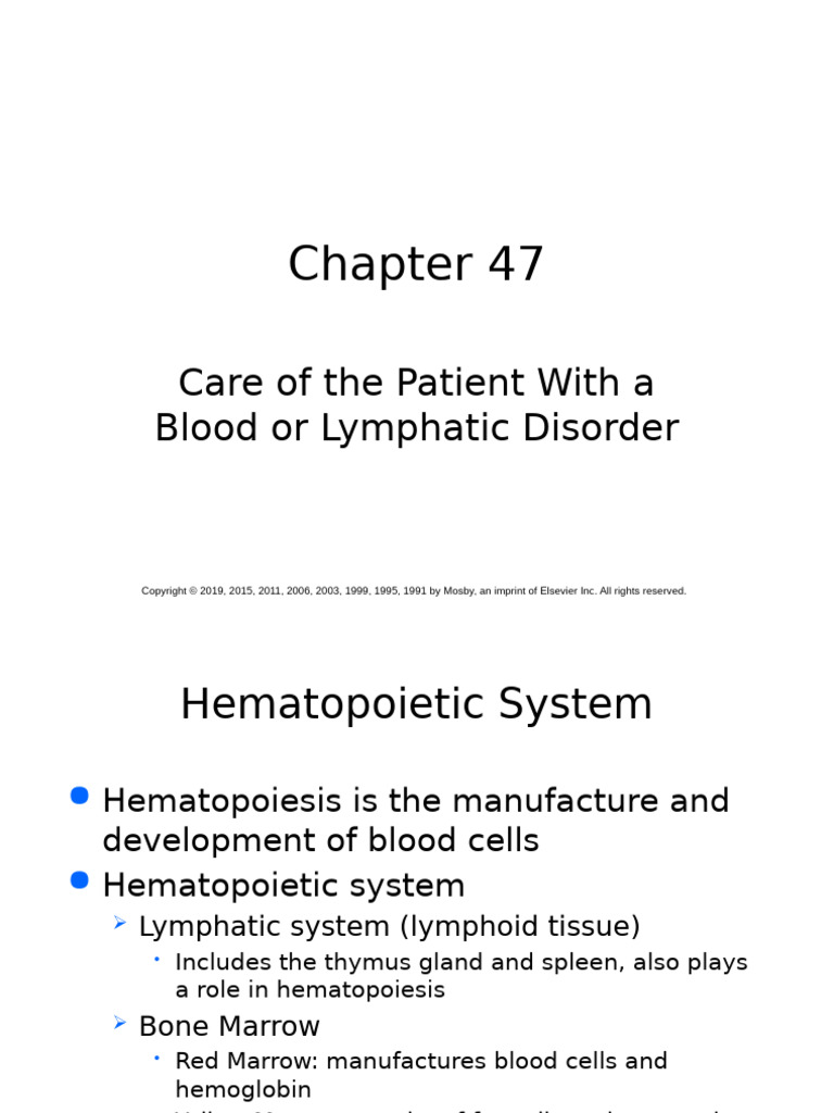 Blood or Lymphatic Disorders | PDF | Lymphatic System | Anemia