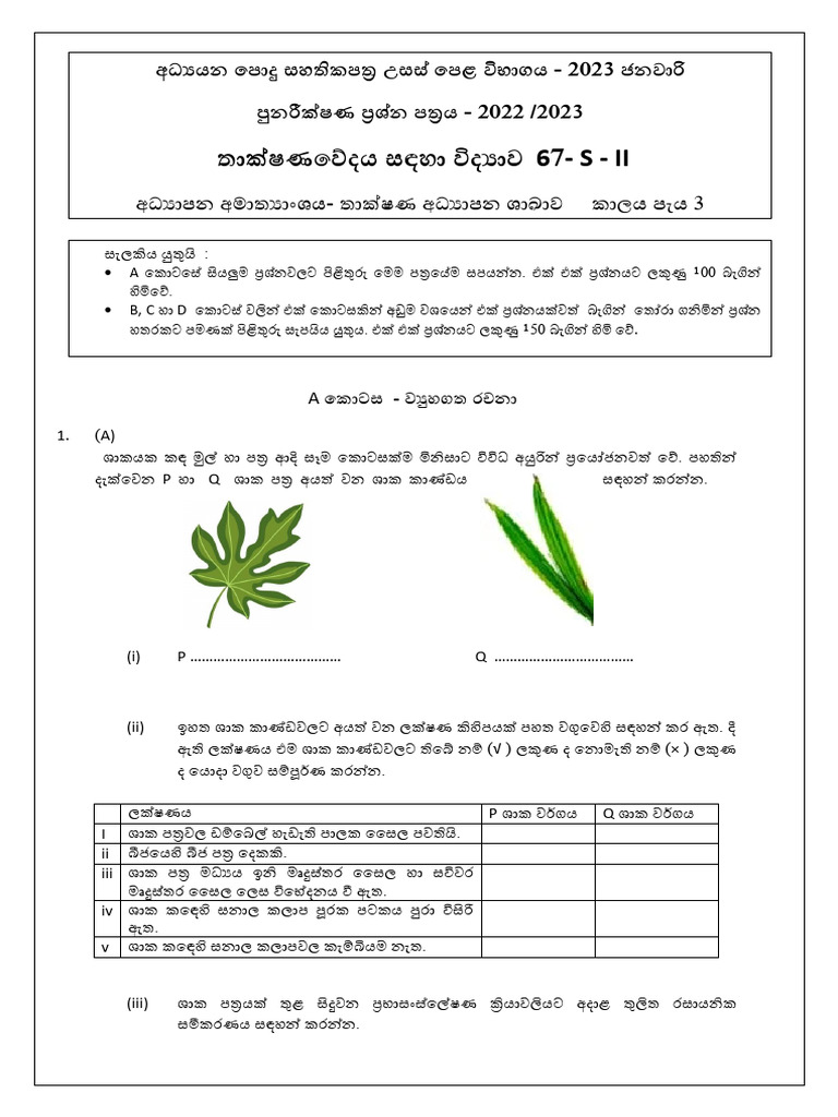 SFT Model Paper-II MOE | PDF