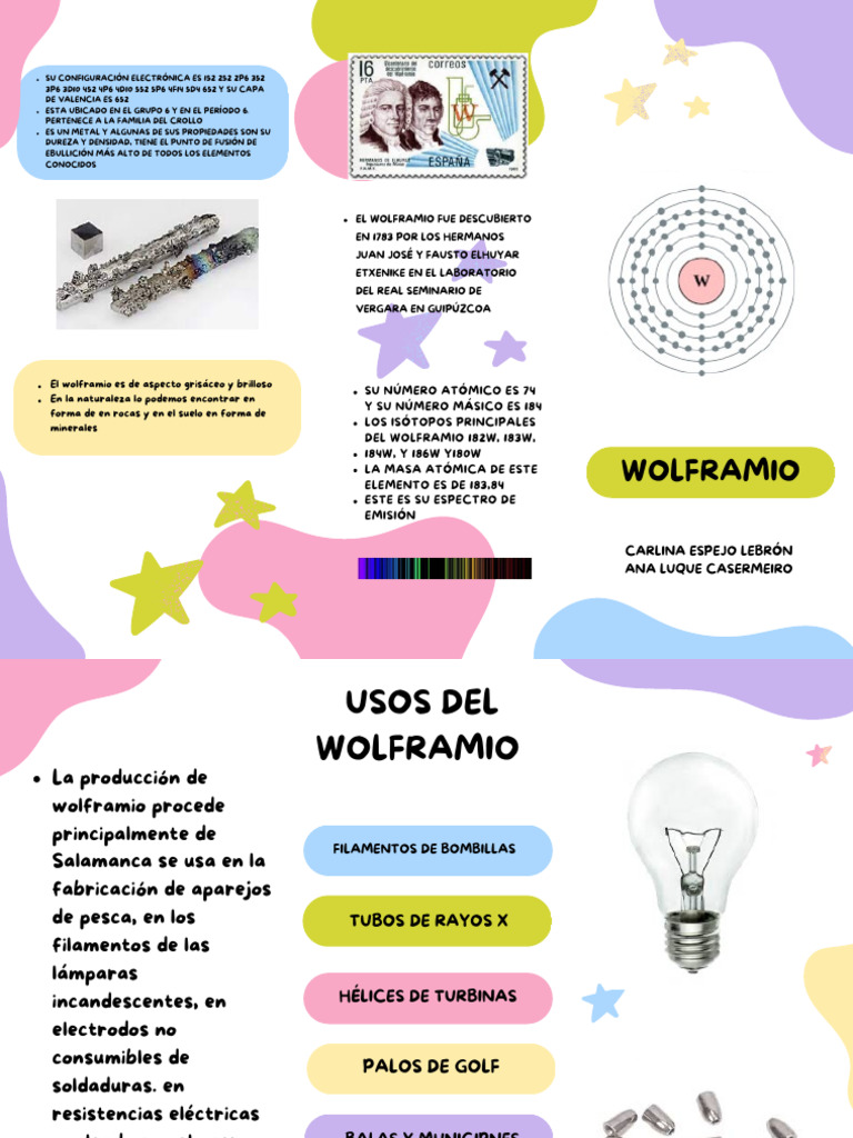 Wolframio | PDF | Tungsteno | Elementos metálicos