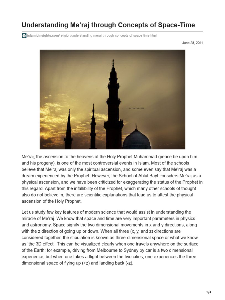Understanding Meraj Through Concepts of Space-Time | PDF | Muhammad | Time