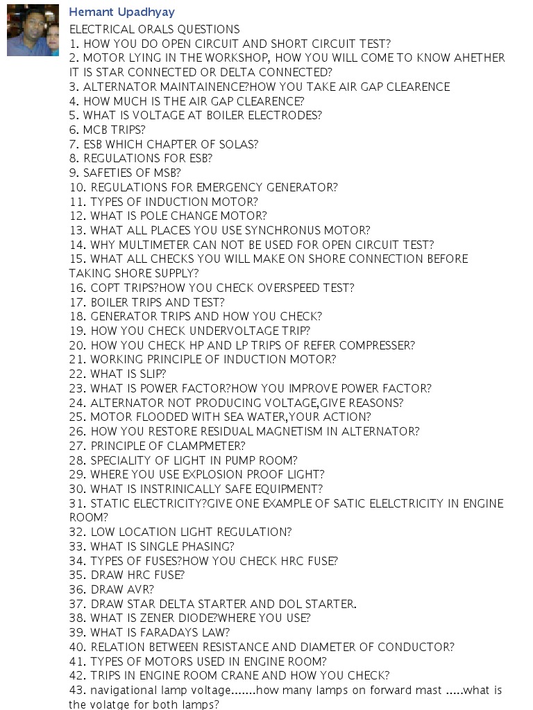 Meo Class II Electrical | Download Free PDF | Electric Generator | Fuse ...