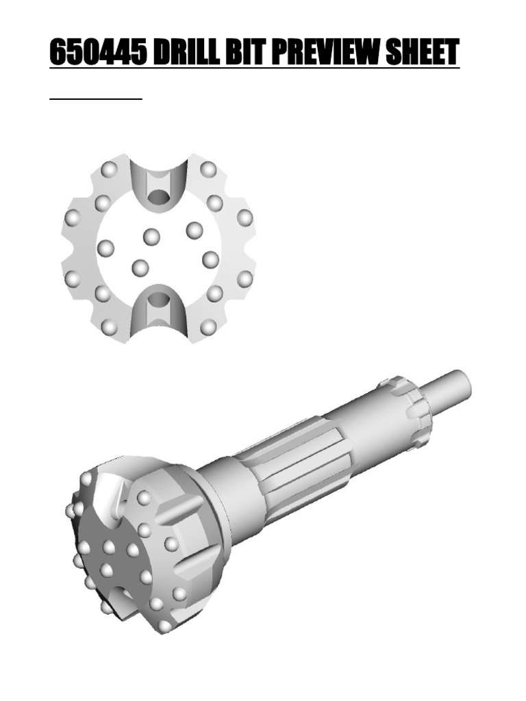 Drill Bit Preview Sheet | PDF | Technology & Engineering