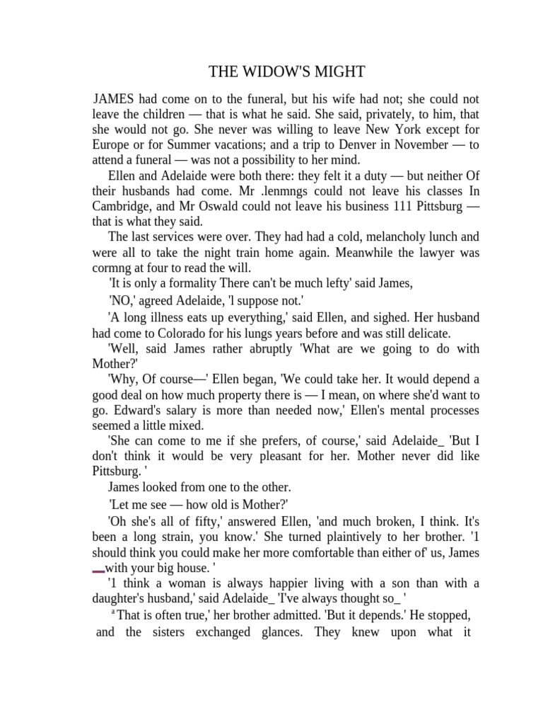 The Widow S Might Pdf