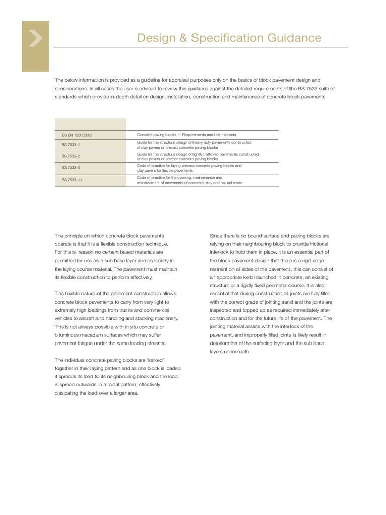 Block Paving Specification & Installation Guidelines | PDF | Road ...