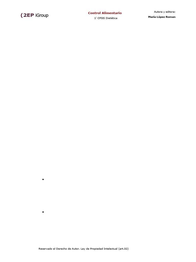 Tema 6 Control Alimentario | PDF | Carne | Músculo