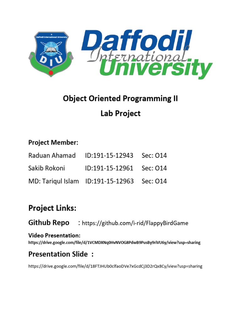 Oop II Lab Project | PDF