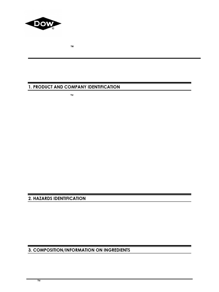 DOWFAX DF 105 Defoamer-Safety Data Sheet-En | PDF | Firefighting | Toxicity