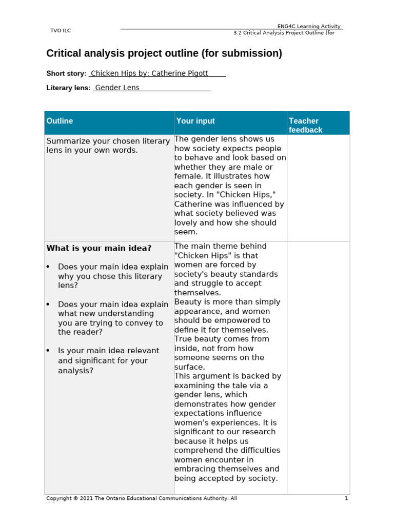 3.2 Critical Project Outline | PDF | Human Communication | Cognition