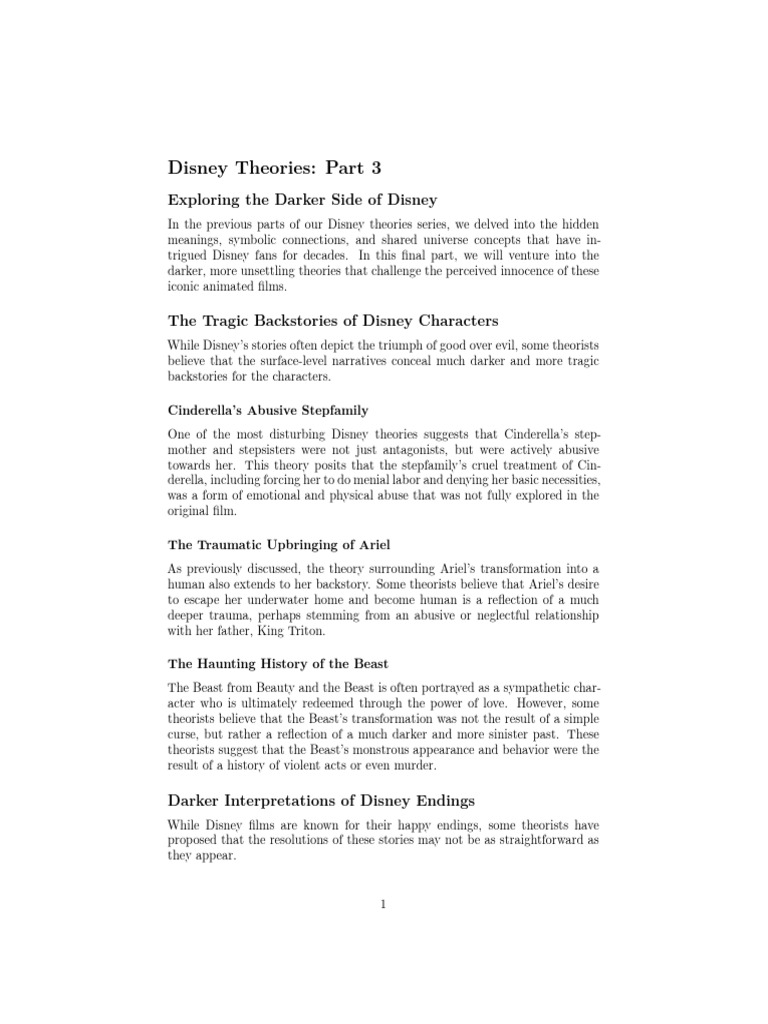 Disney Theories 3 | PDF | Young Adult