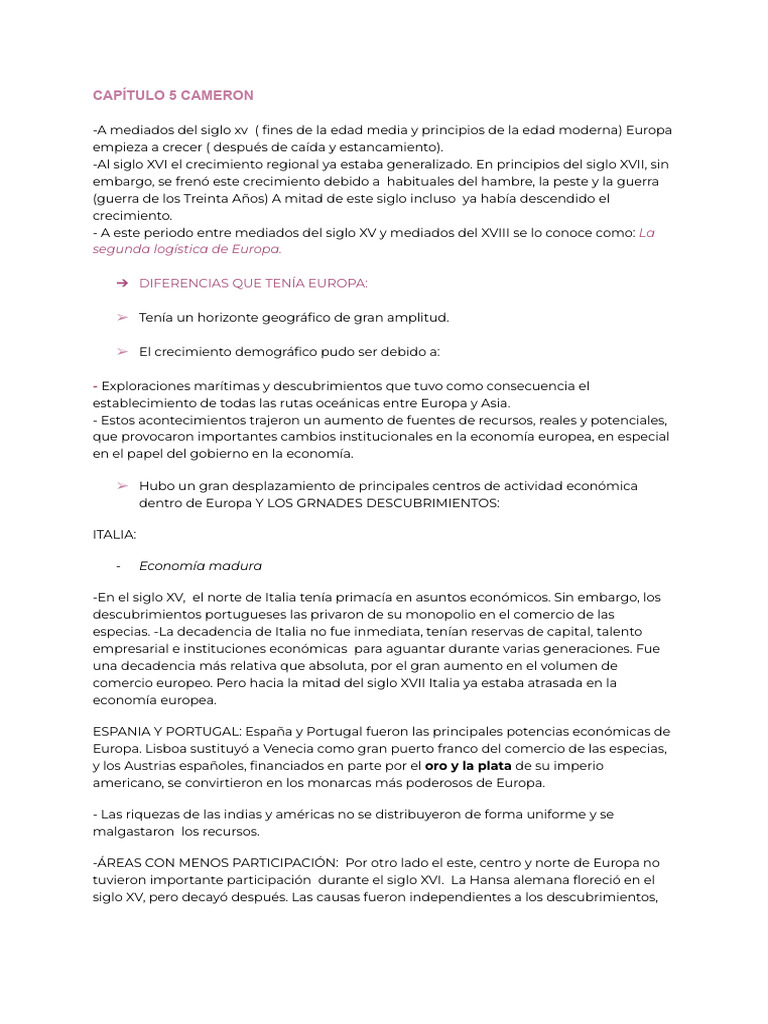 Europa: Crecimiento y Descubrimientos | PDF | Agricultura | Comercio