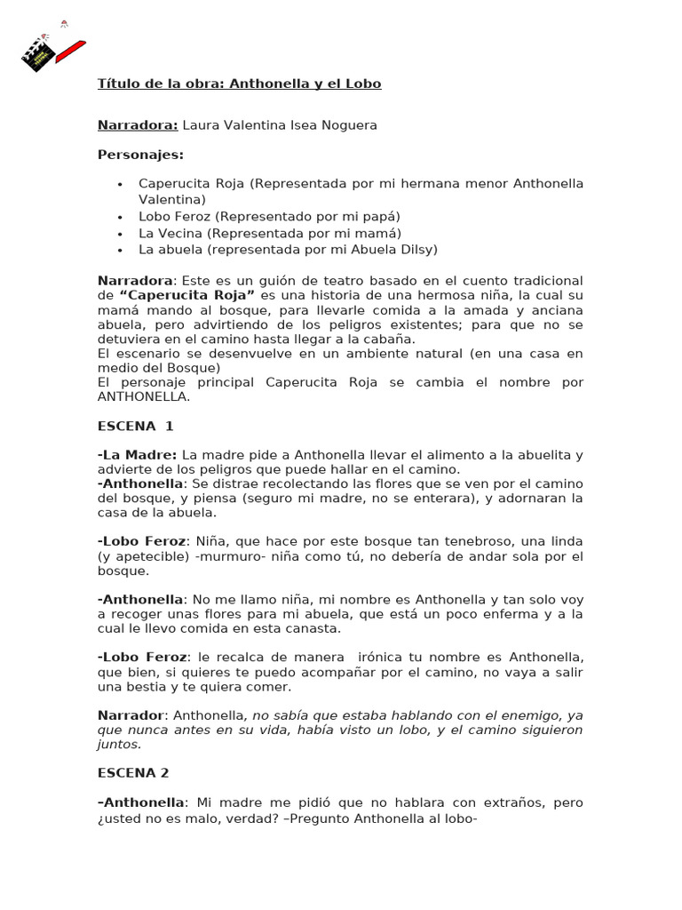 Obra de Teatro | PDF | Caperucita Roja