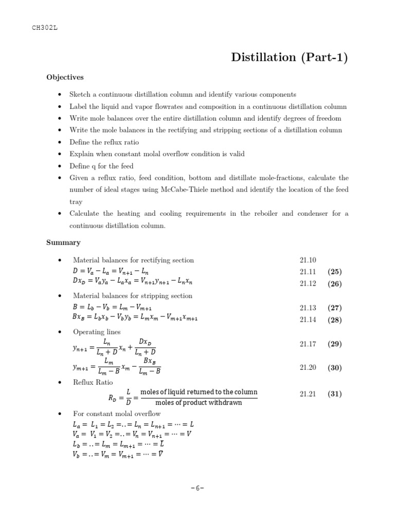 4 Distillation | PDF | Distillation | Unit Operations 4 Distillation | PDF | Distillation | Unit Operations