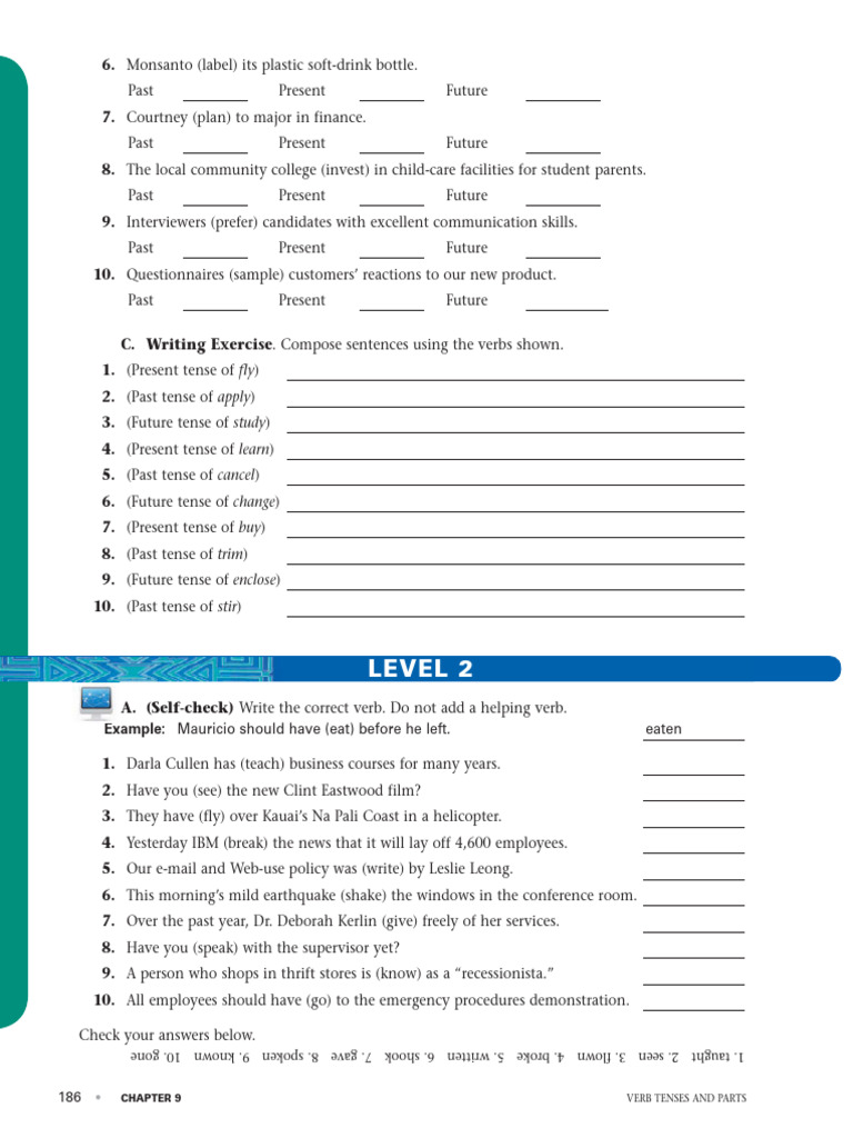 Level Questions Chapter 9 Business English, 10th Edition | PDF | Verb ...