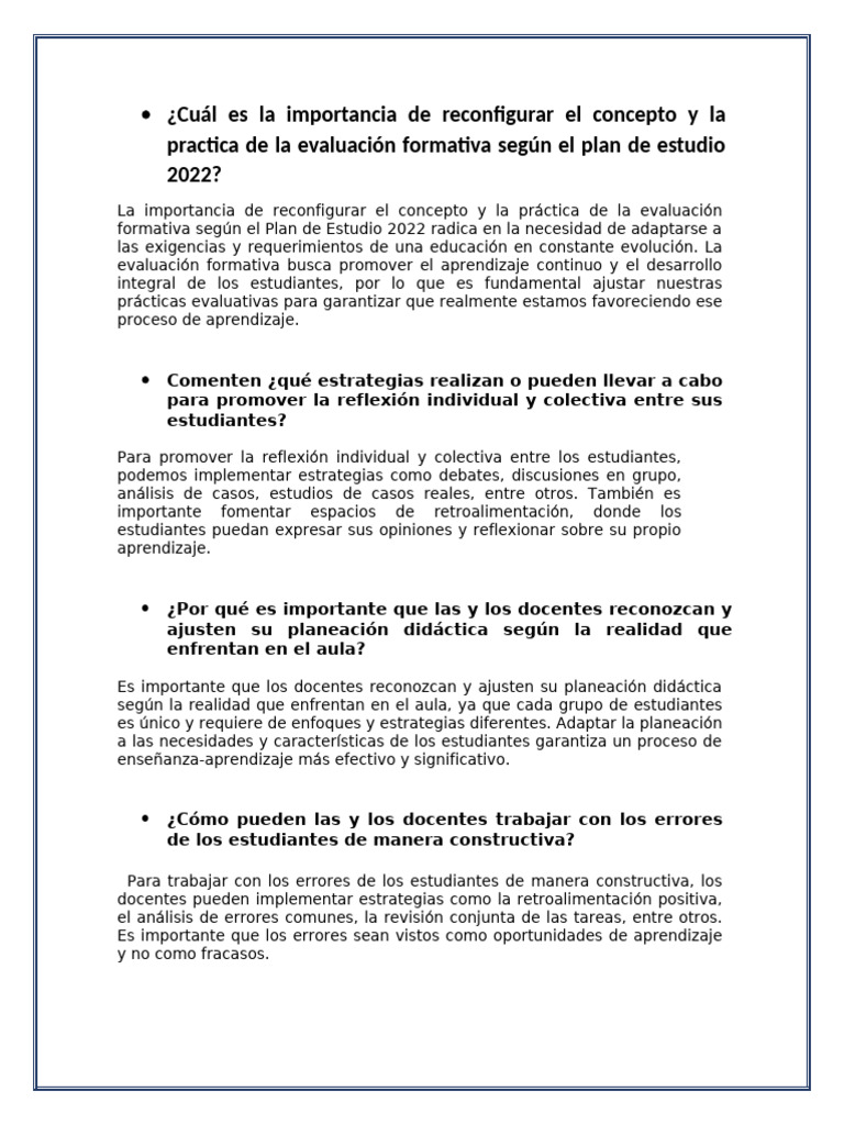 Preguntas Quinta Sesion Cte | PDF | Evaluación | Enseñando