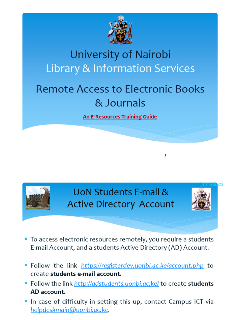 UoN Remote Access E-Resources Guide | PDF | Libraries | Software