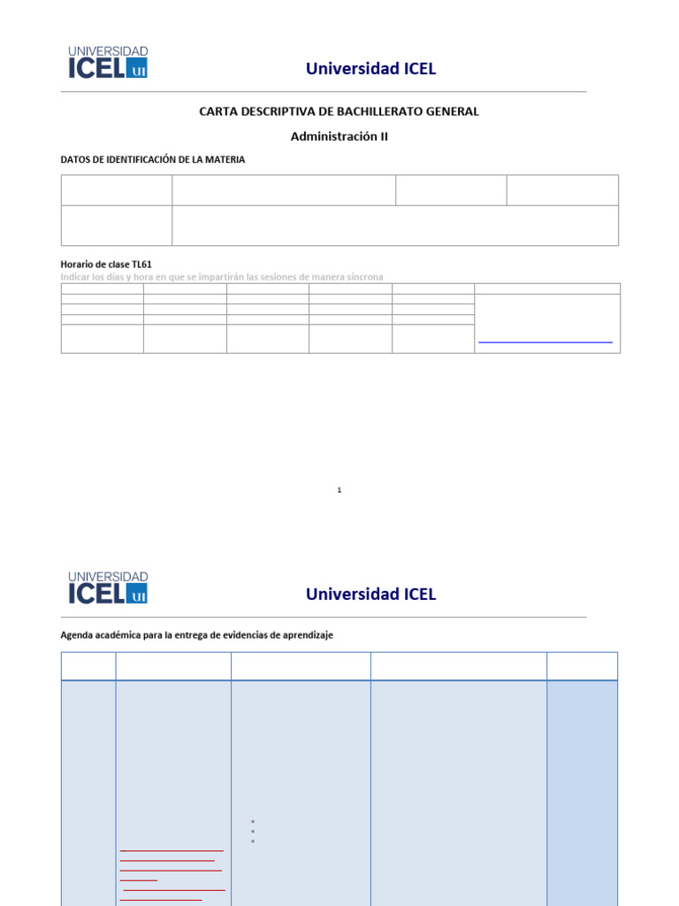 Administración II TL61 planeacion14sCartaDescriptiva BACHILLERATO 2024 02 | PDF | Iniciativa ...