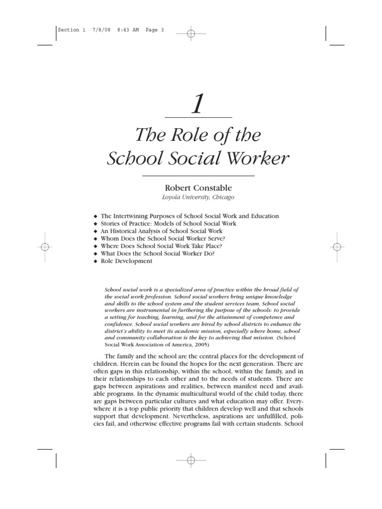 Role of School Social Workers | PDF | Wellness