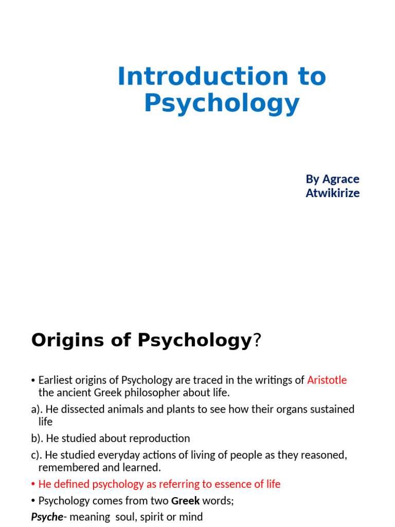 Introduction to Psychology Concepts | PDF | Psychology | Cognition