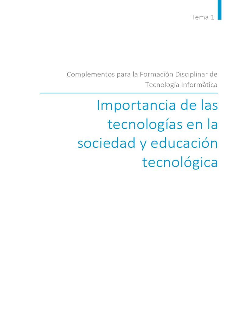 Educación Tecnológica en Sociedad | PDF | Enseñando | Aprendizaje