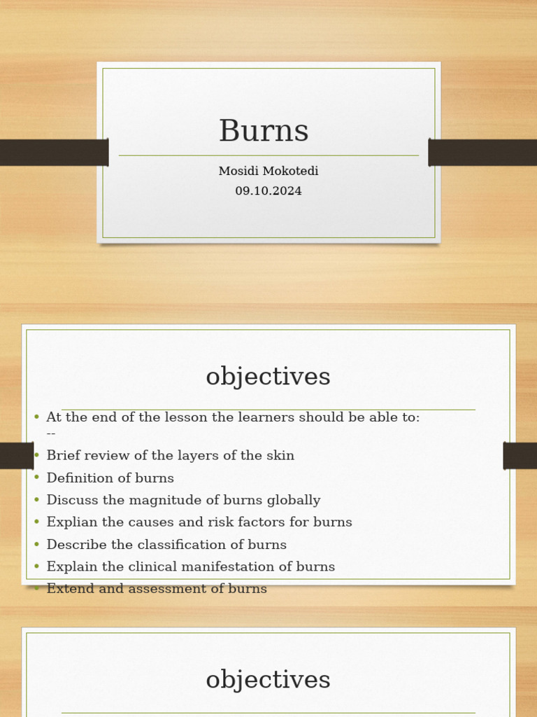 Burns and First Aid Management Final | PDF | Burn | Medical Specialties