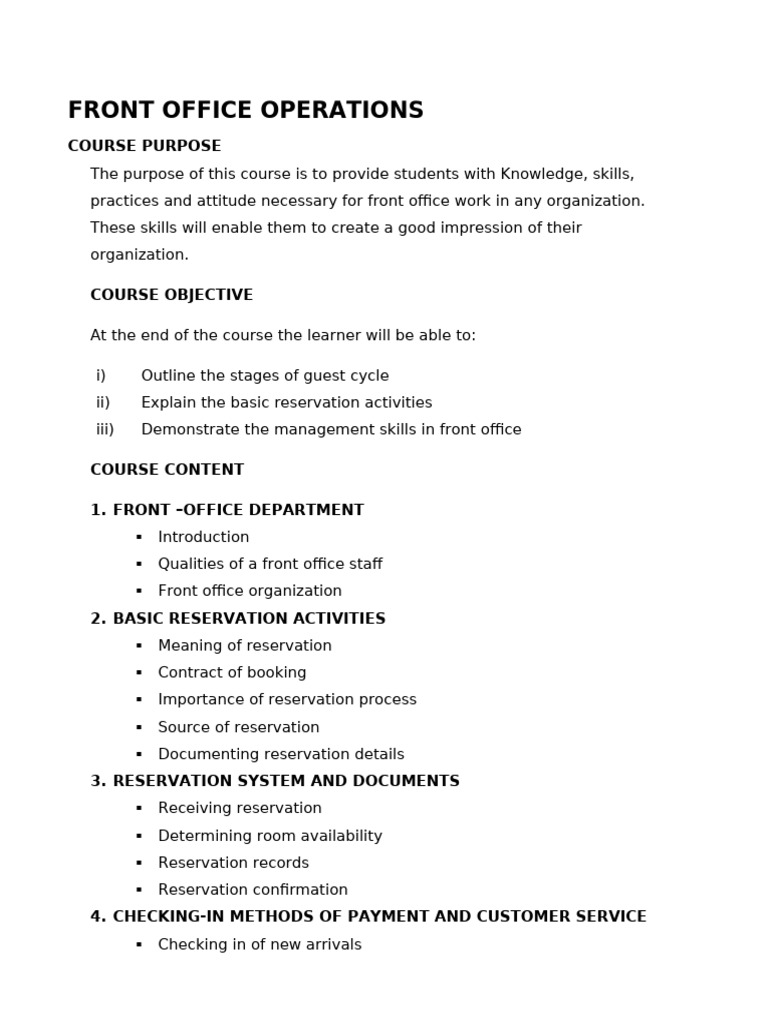 FRONT OFFICE NOTES(2) | PDF | Credit Card | Hotel