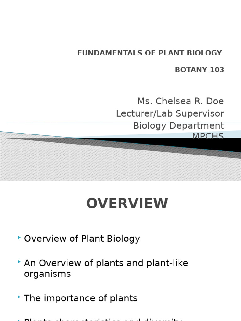 Introduction To Botany | PDF | Plants | Botany