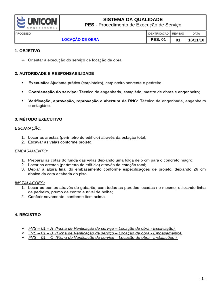 PES. 01 - Locação de Obra | PDF