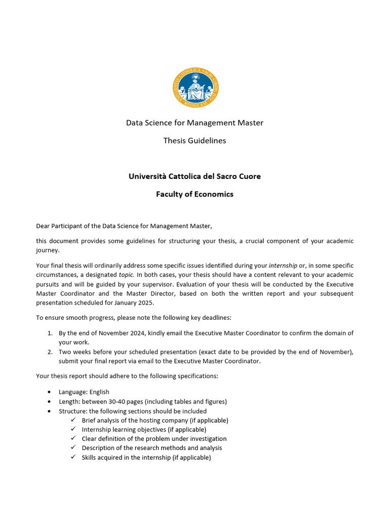 Data Science For Management Master Thesis | PDF | Thesis | Statistical ...