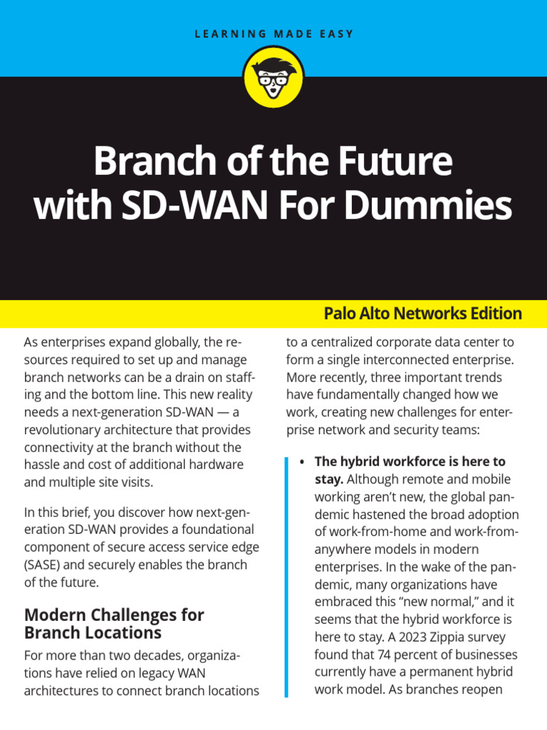 Branch of The Future With SD-Wan For Dummies | PDF | Computer Network | Cloud Computing