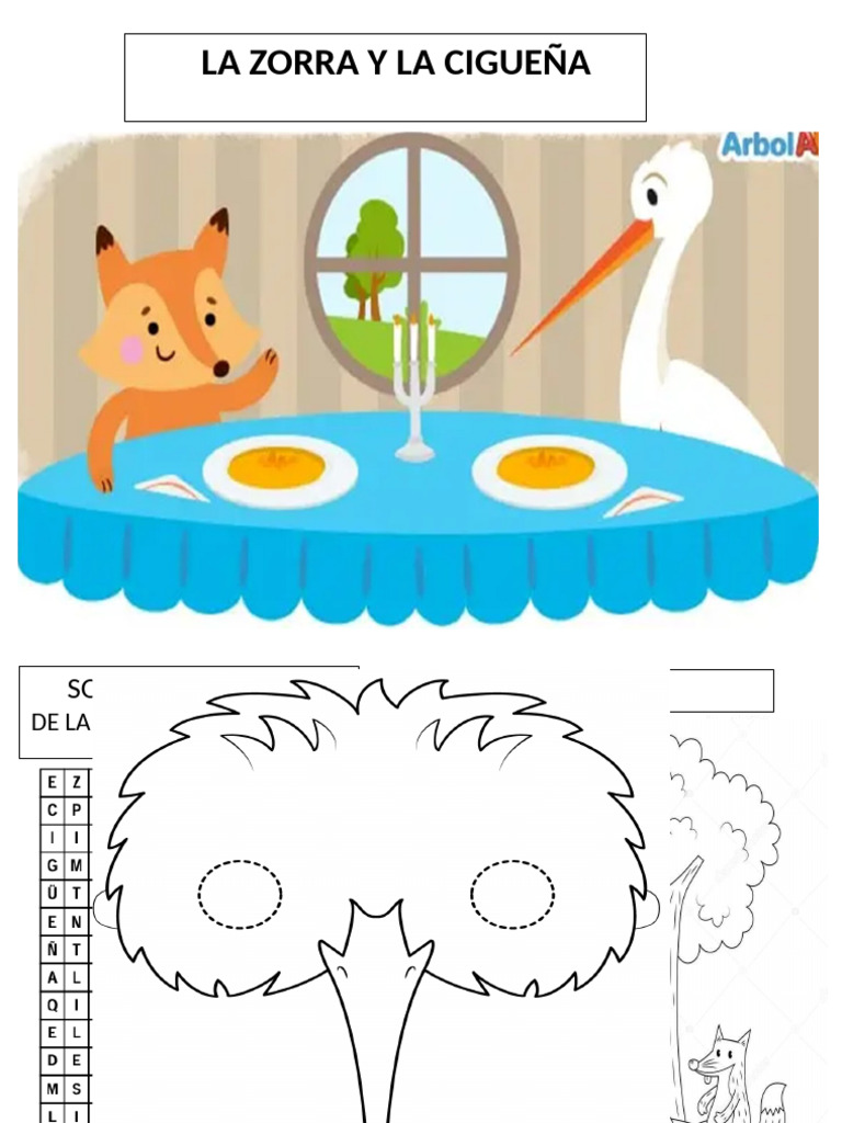 Actividades: La zorra y la cigüeña | PDF