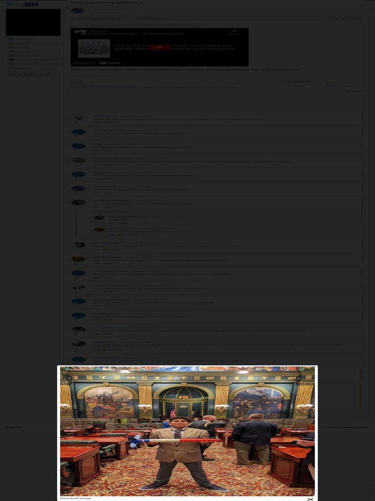 Mentor Sentence Imitation 6 Schoology | PDF